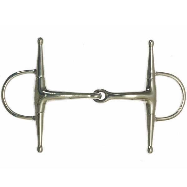 Korsteel Stainless Steel Jointed Full Cheek Snaffle Bit -Snaffle and ...